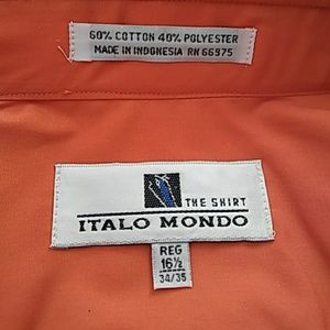 Italo Mondo | Shirts | Italo Mondo Orange Longsleeve Shirt | Poshmark